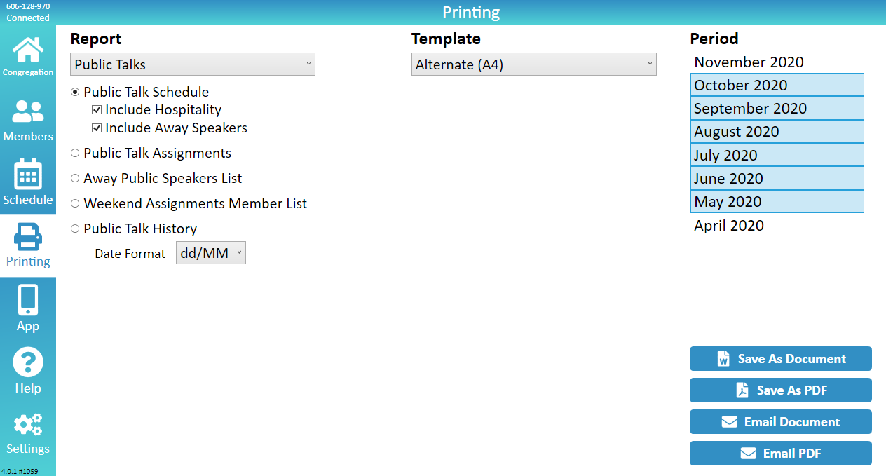 NW Scheduler | Print Schedules and Assignment Slips