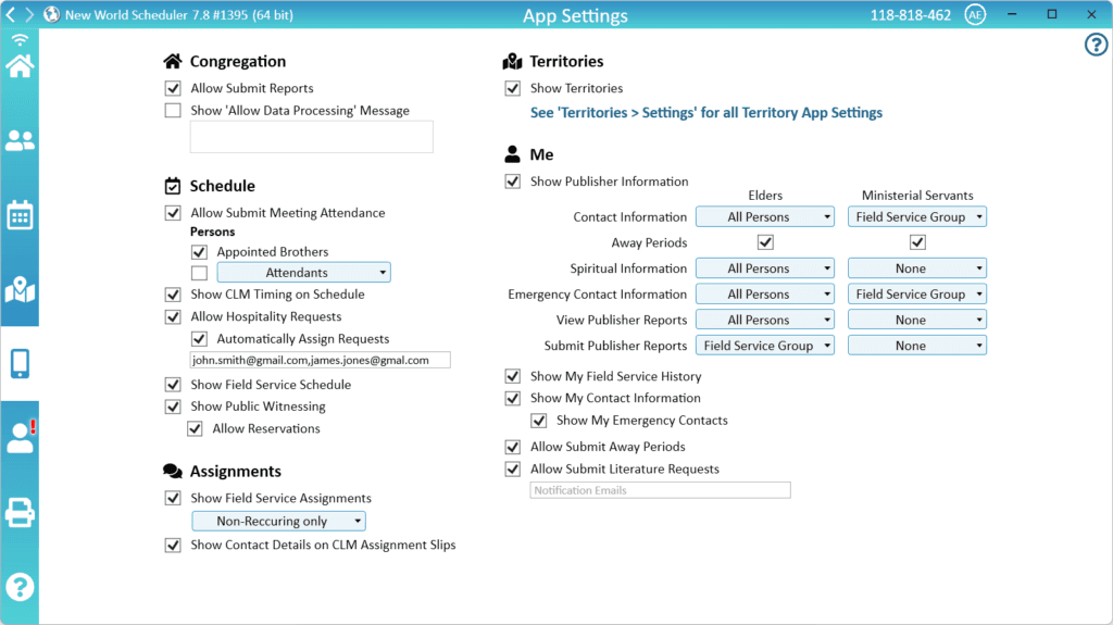 NW Scheduler | NW Publisher App Settings Help