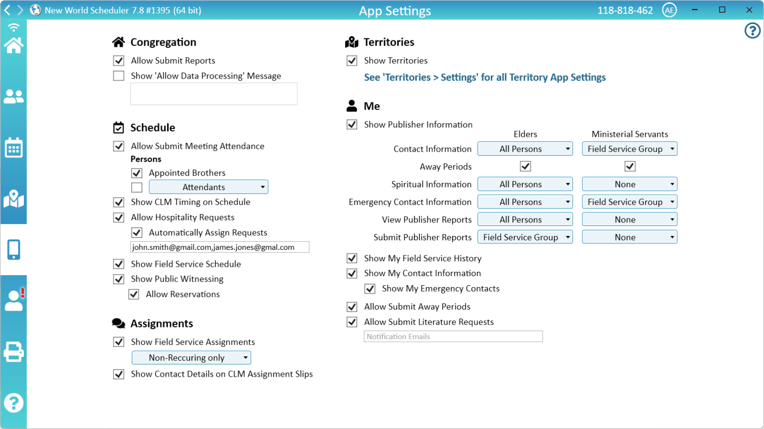 NW Scheduler | NW Publisher App Settings Help