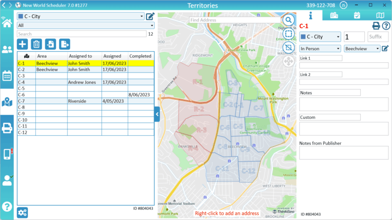 NW Scheduler | JW Territory Management