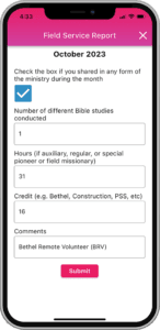 NW Scheduler | NW Publisher App View – Congregation