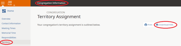 NW Scheduler | Master Territory Map