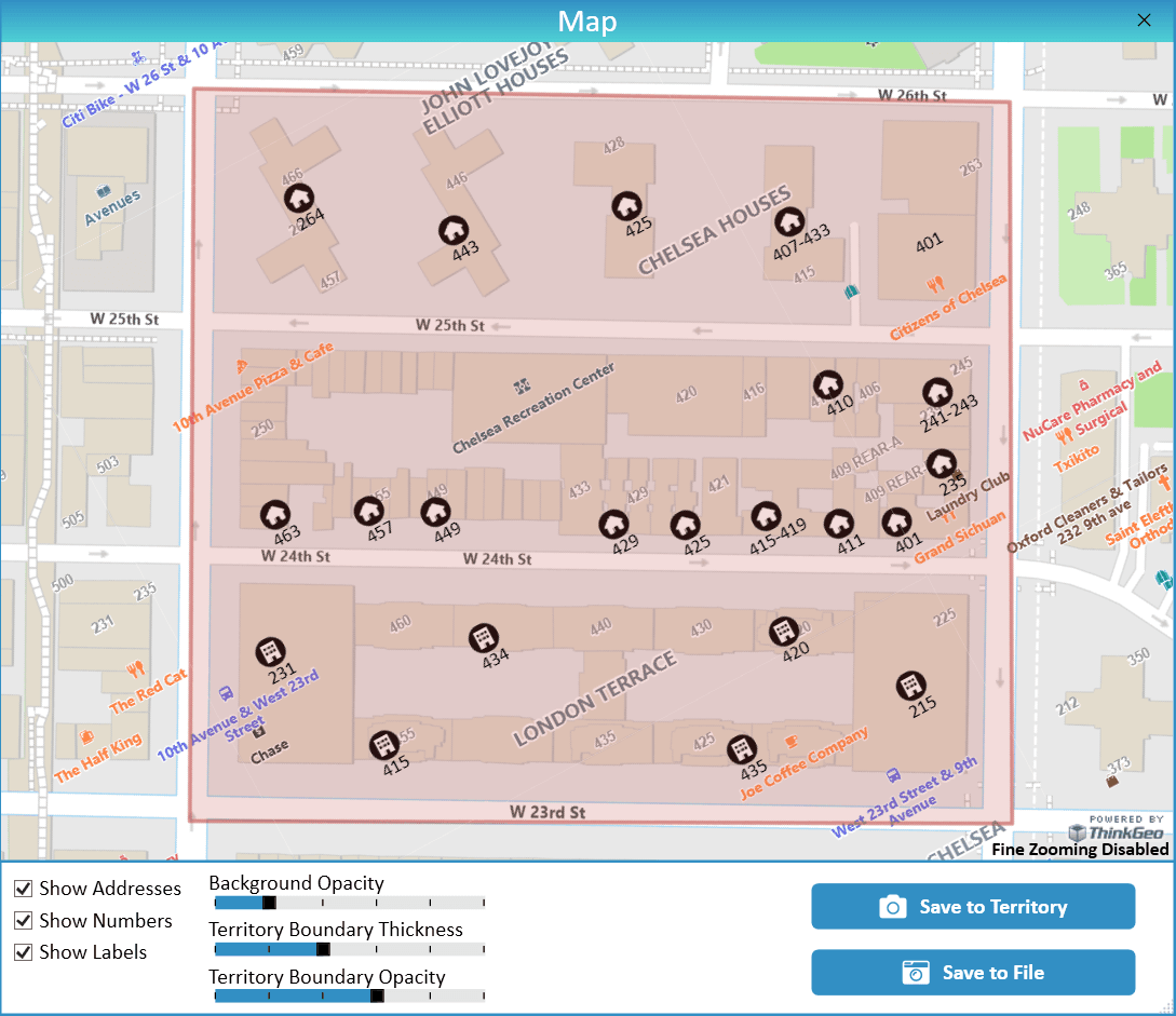 NW Scheduler | Territory Map (Printed)